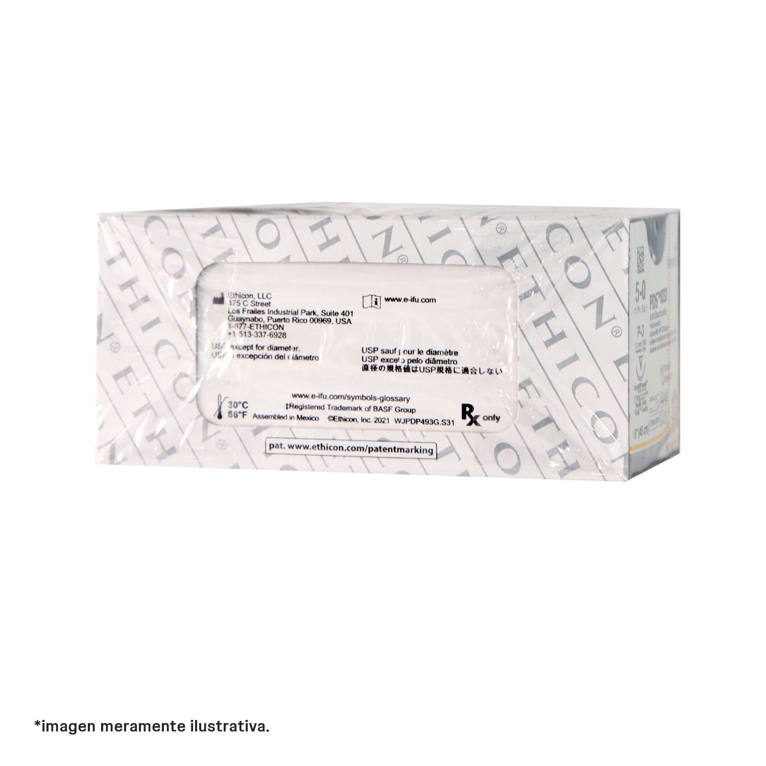 Sutura PROLENE® (Azul 3-0 45cm Ag. 3/8 19mm (FS-2))