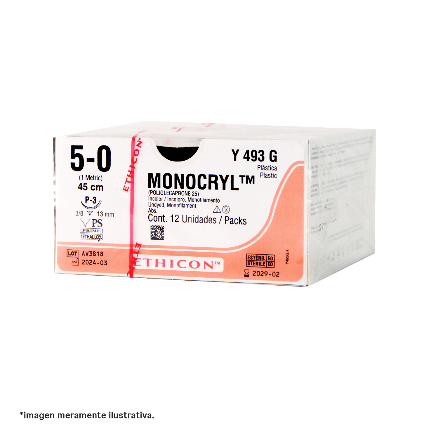 MONOCRYL (POLIGLECAPRONE 25) Sutura sintética absorbible (Transparente ...